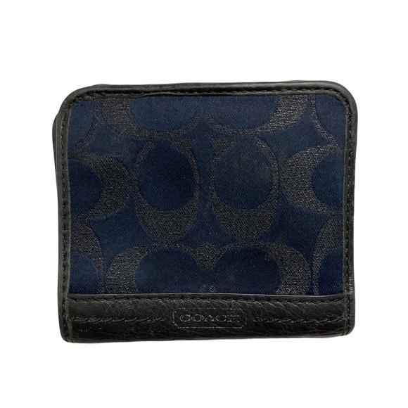Coach | Bags | Coach Blue Signature C Compact Wallet | Poshmark